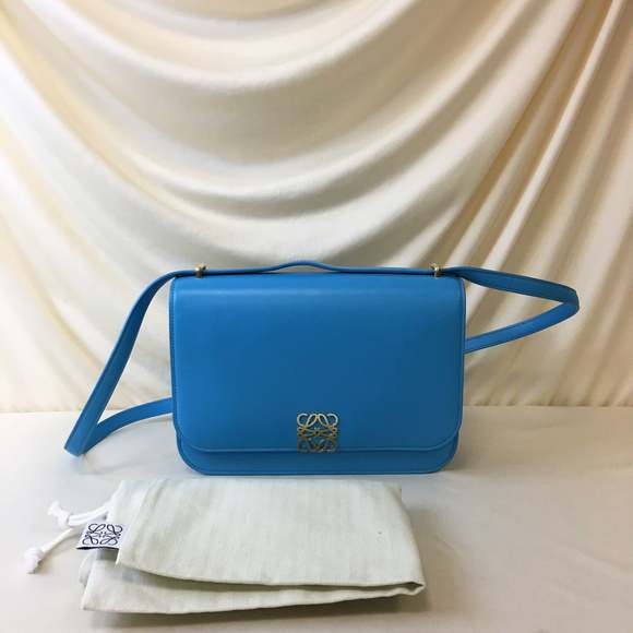 Loewe | Bags | Loewe Blue Leather Small Goya Flap Bag Sku 68689 | Poshmark